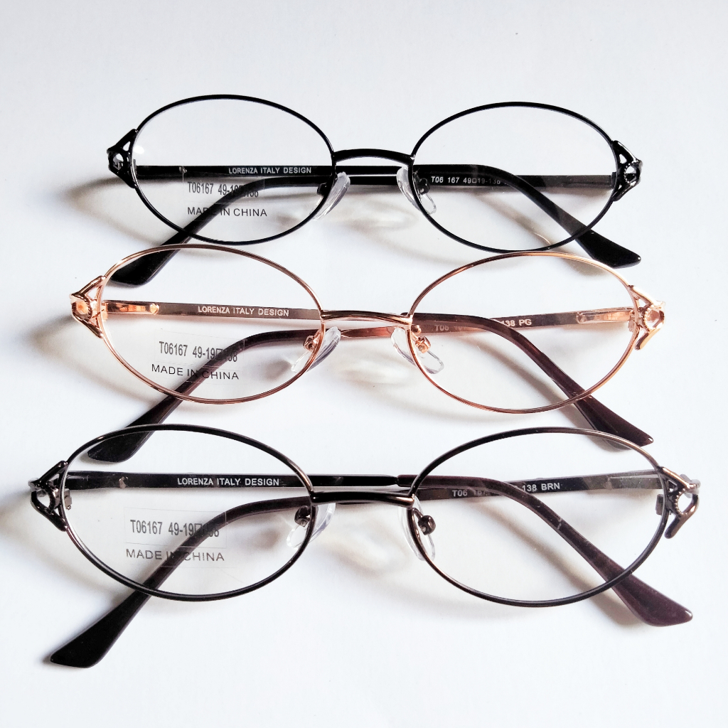 Jual Frame Kacamata Wanita Oval T06167 Paket Lensa Antiradiasi ...