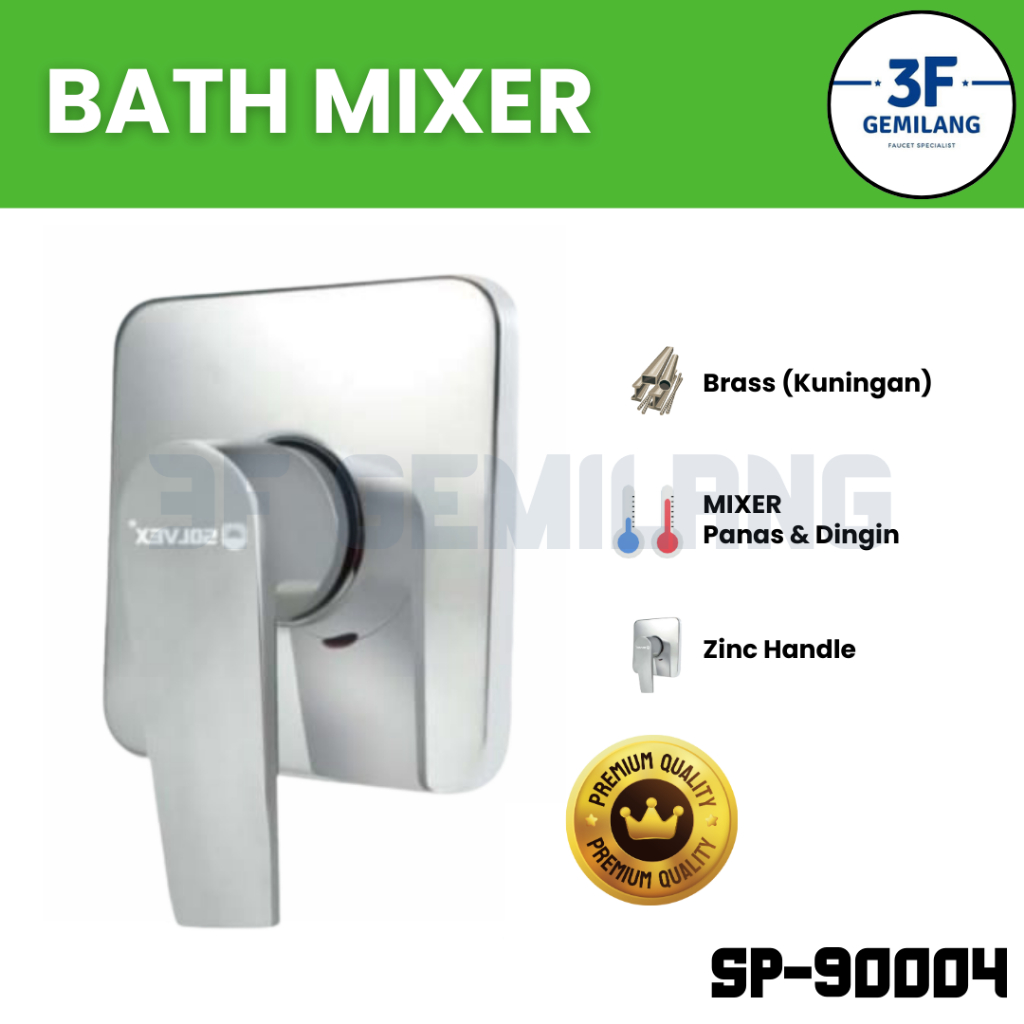 Jual SOLVEX - Stop Kran Wall Shower UP & DOWN Keran Air Bath Mixer ...
