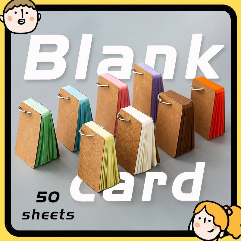 Jual 50pcs Candy Colour Flash Card Memopad Flash Card Ring Notes Ring ...
