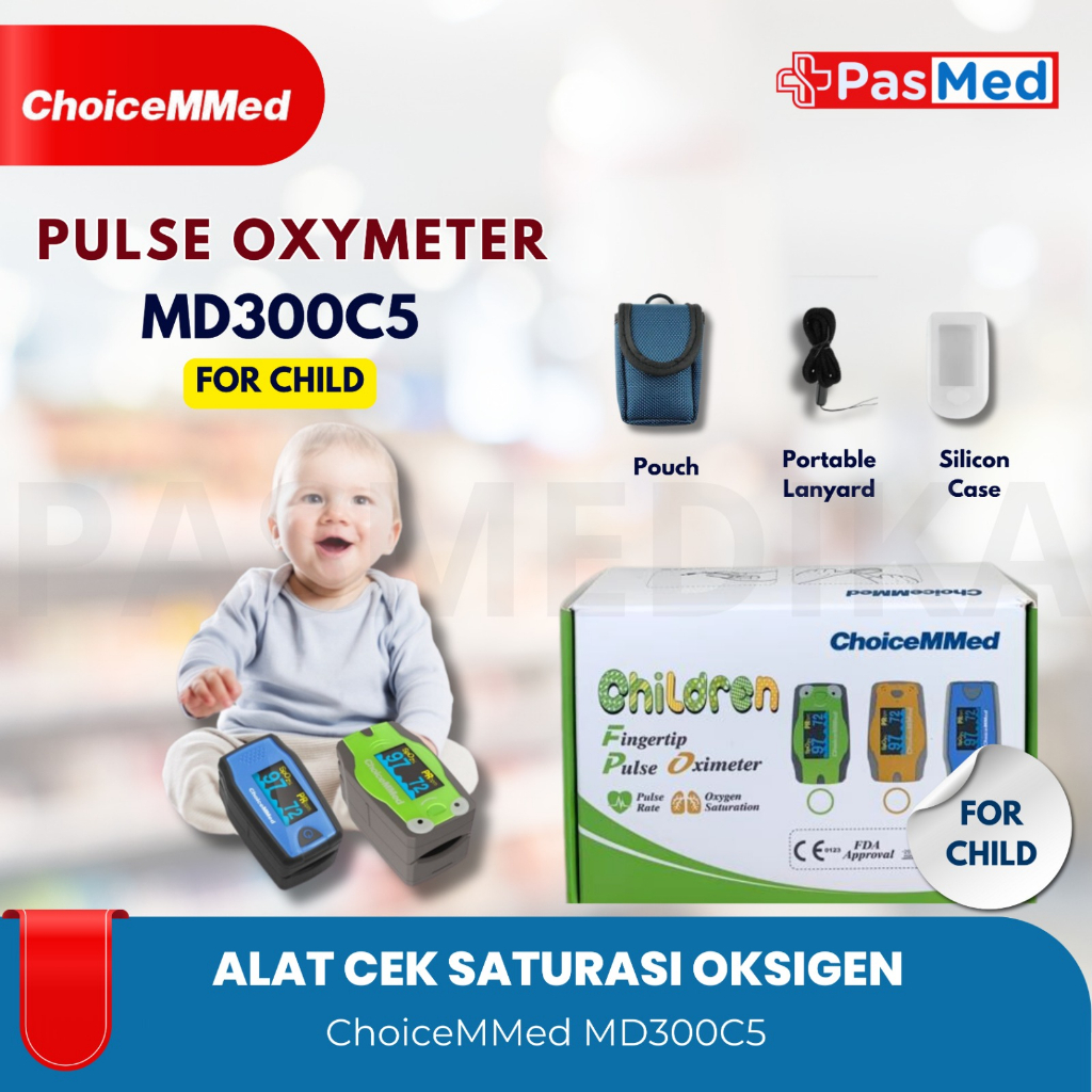Jual Choicemed Oxymeter Md3000C5 For Children / Pulse Oximeter Anak ...