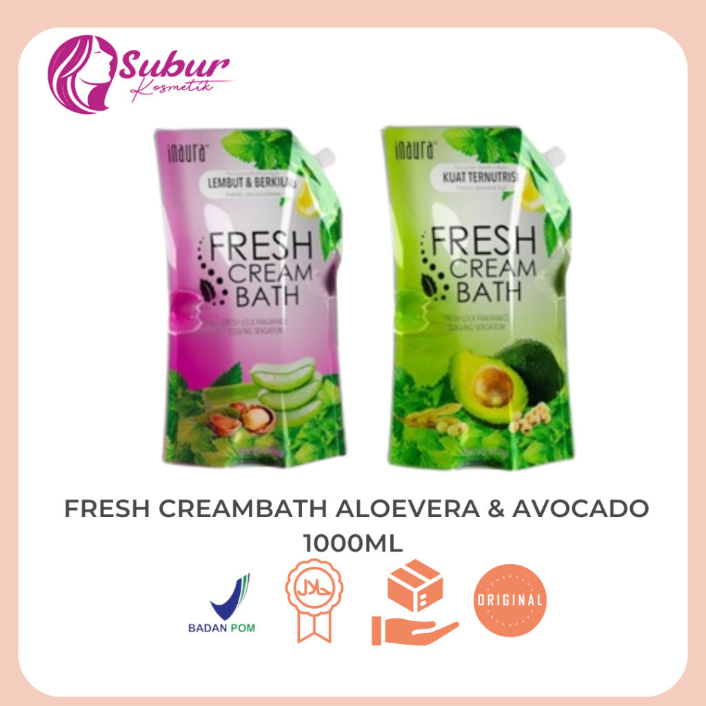 Jual Inaura Fresh Creambath Aloevera-Kemiri & Avocado-Soya 1000ml ...