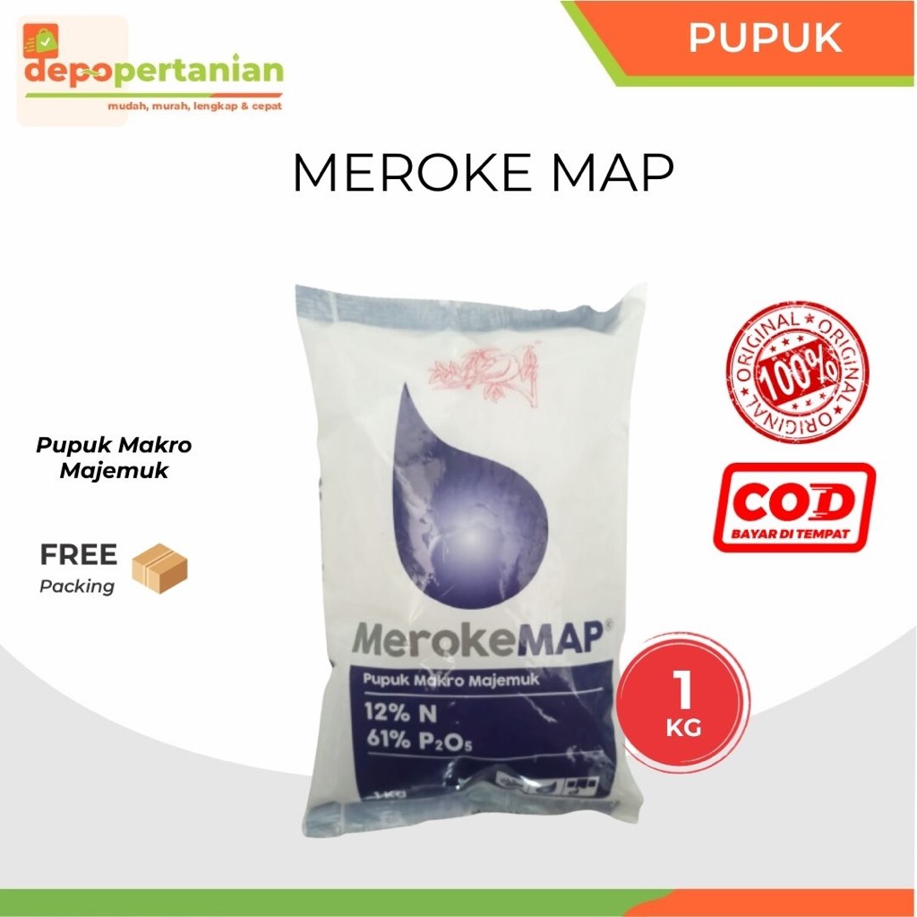 Jual Depo Pertanian - Meroke MAP 1kg Pupuk Makro Majemuk Nitrogen ...