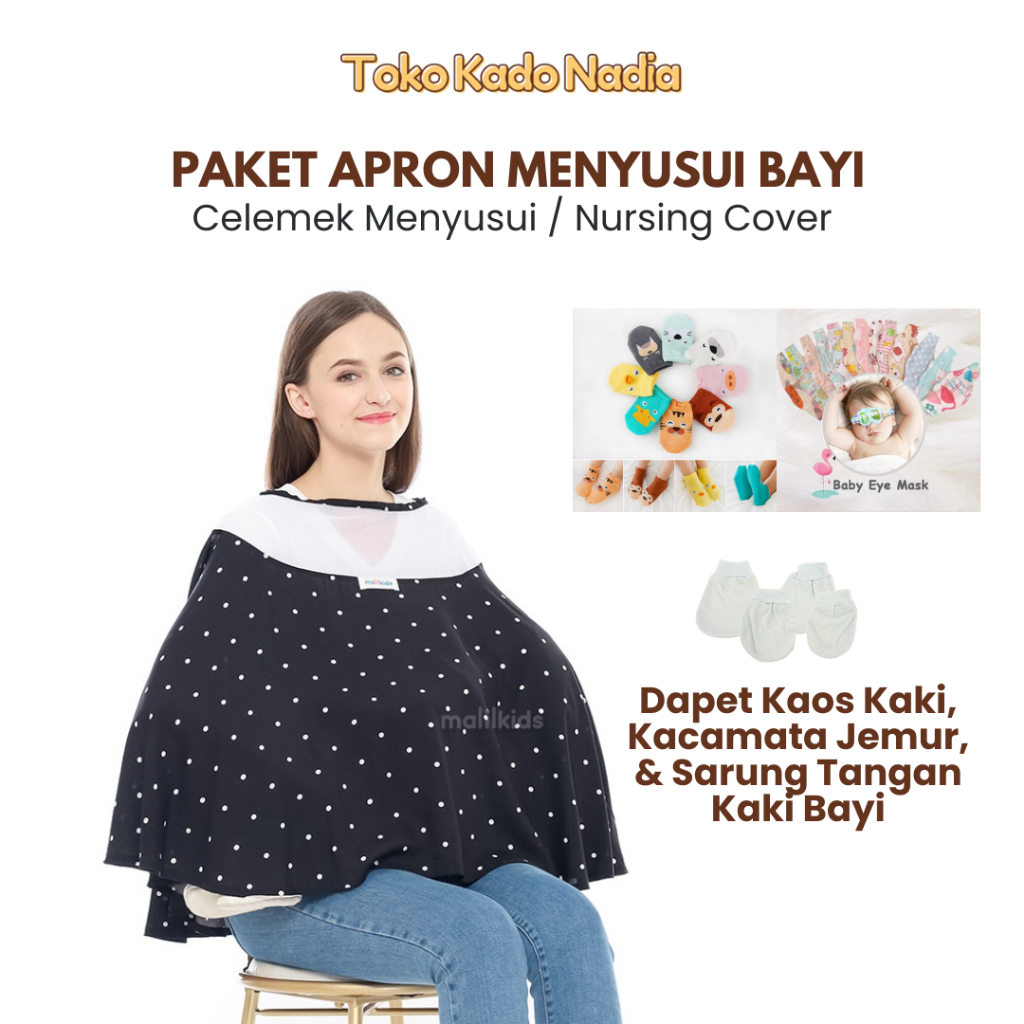 Jual Paket Apron Menyusui Bayi Apron Melingkar Celemek Menyusui Nurse ...