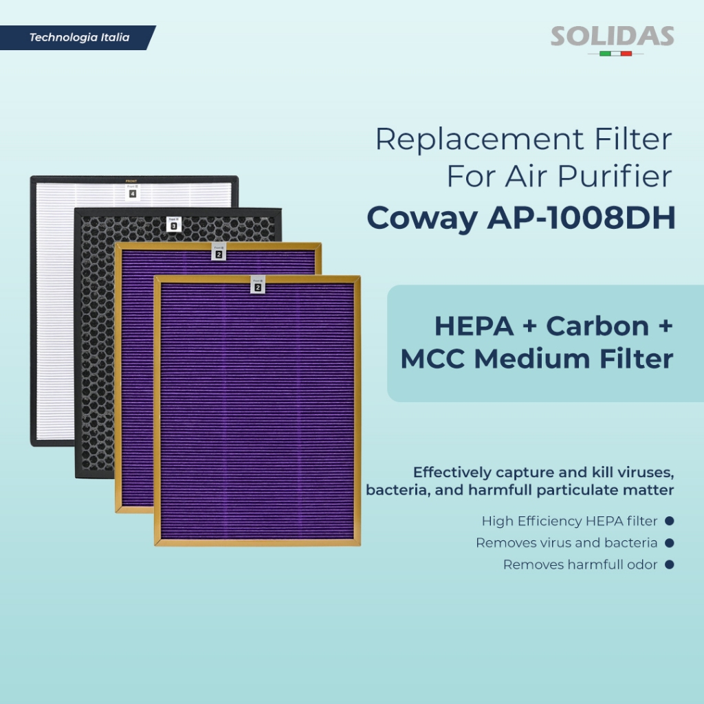 Jual Solidas - Replacement Filter Air Purifier Coway AP-1008DH (set ...