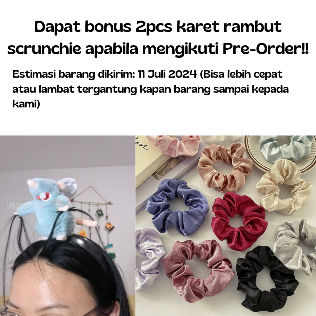 Jual BANDO TIKUS KOKI RATATOUILLE JEPIT RAMBUT VIRAL / BANDO HEADBAND ...