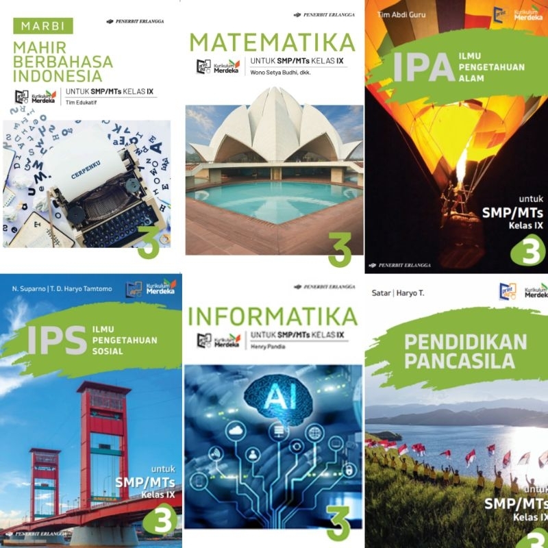 Jual BUKU PAKET KURIKULUM MERDEKA UNTUK SMP/MTS KELAS 9 PENERBIT ERLANGGA | Shopee Indonesia