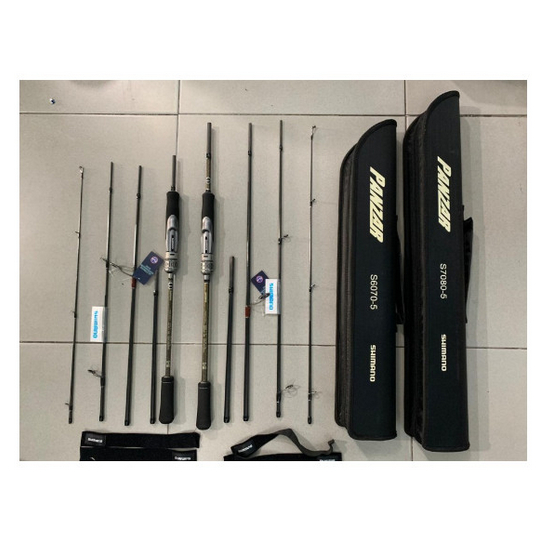 Jual Alat Pancing Kuat Joran Spinning Casting Light Shore Shimano Panzar S7080-5 Travel Rod ...