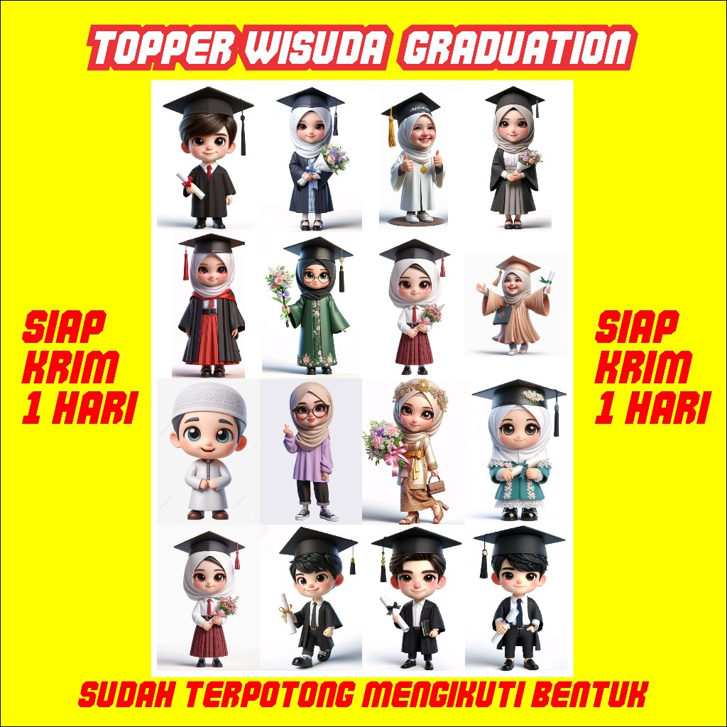 Jual TOPPER WISUDA UNTUK BUKET GRADUATION | Shopee Indonesia