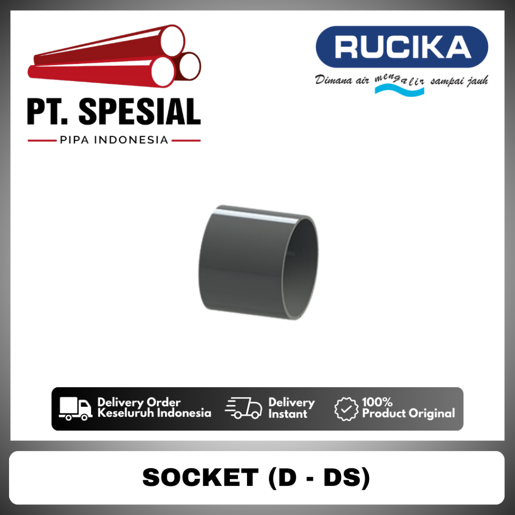 Jual Sock D 8 Inch PVC Rucika / Socket D Rucika / Coupler / Coupling ...