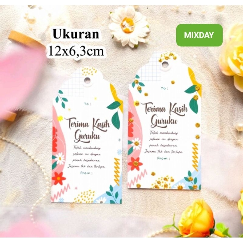 Jual HANGTAG Thank you teacher terima kasih guru WISUDA GREETING CARD ...