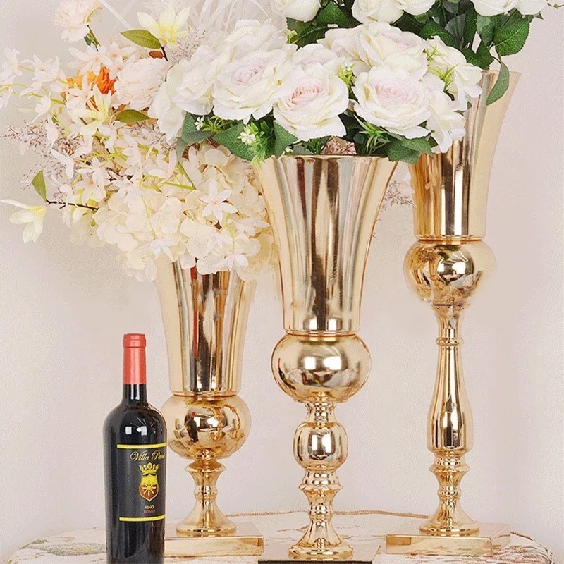 Jual Vase Flower Stand/Flower Vase Gold/stainless Dekorasi Mewah Style ...