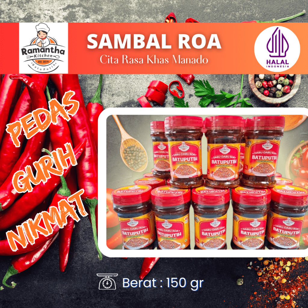Jual SAMBAL ROA KHAS MANADO, 150g | Shopee Indonesia