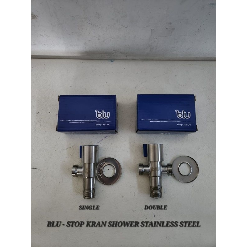 Jual Stop Keran Shower Single 1/2" Stainless Steel Single Double / Kran ...