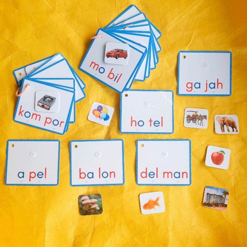 Jual Mencocokkan Kata dan Gambar BLUE Series Flascard by idemain.ku ...