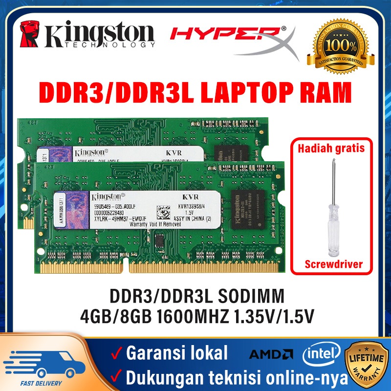 Jual [Hadiah] RAM Laptop DDR3/DDR3L Kingston 4GB/8GB 1.35V/1.5V SODIMM ...
