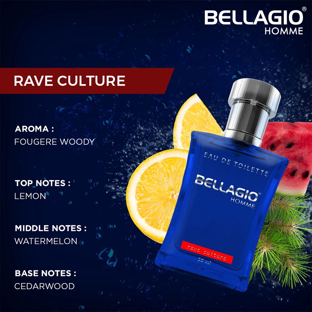 Jual Bellagio EDT Rave Culture (Red, 50ml) | Shopee Indonesia