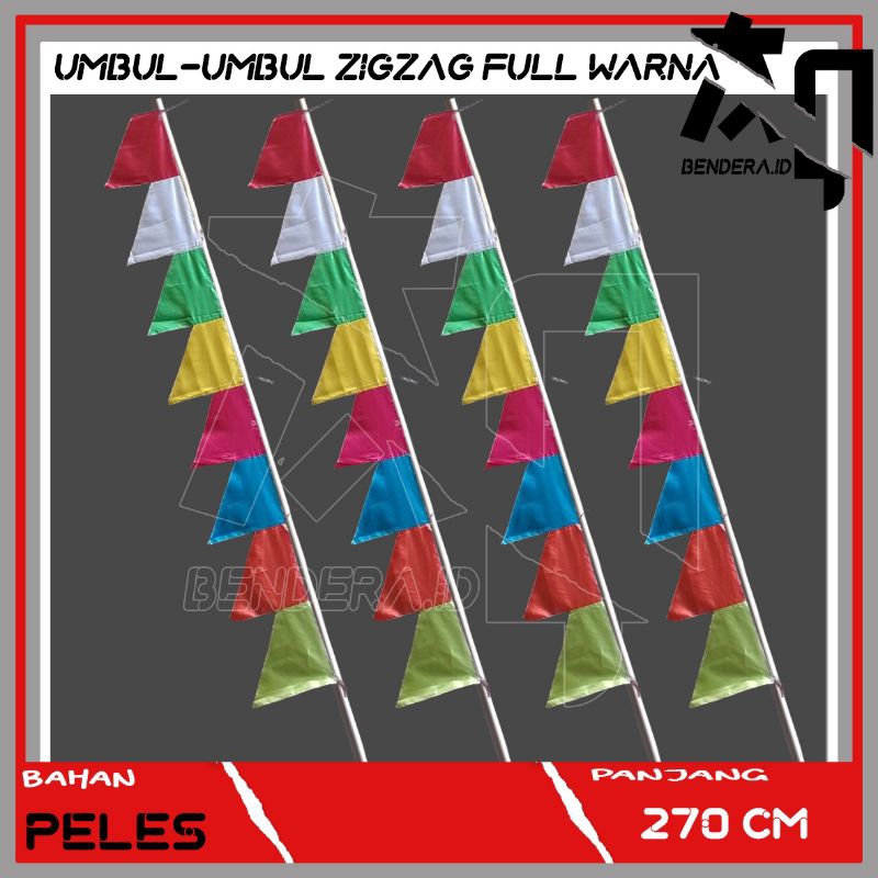 Jual Bendera Umbul ZigZag Polos Full Warna - 270cm | Shopee Indonesia