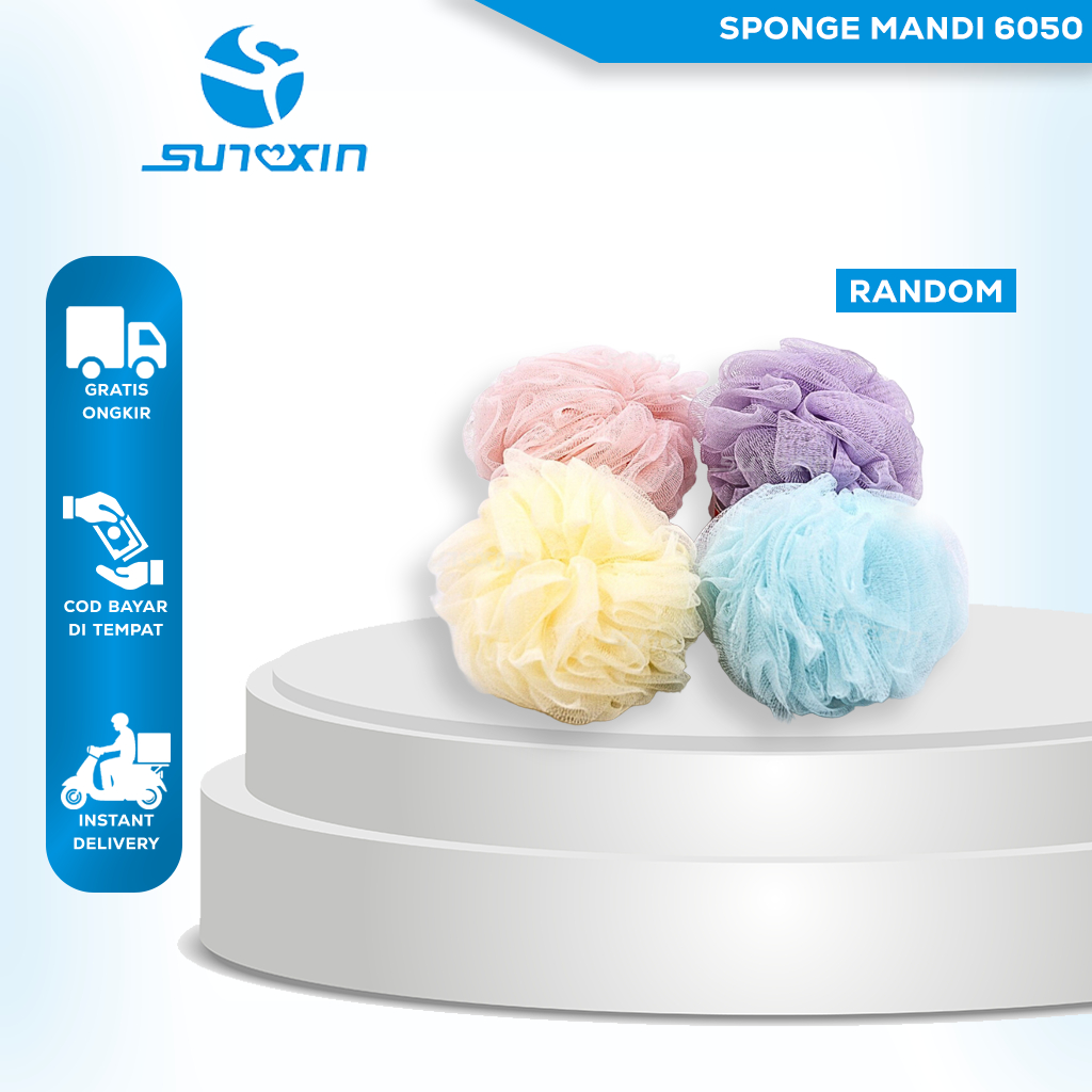 Jual SUNXIN Sponge Mandi 6050 Warna Pastel Ukuran Besar - Shower Puff ...