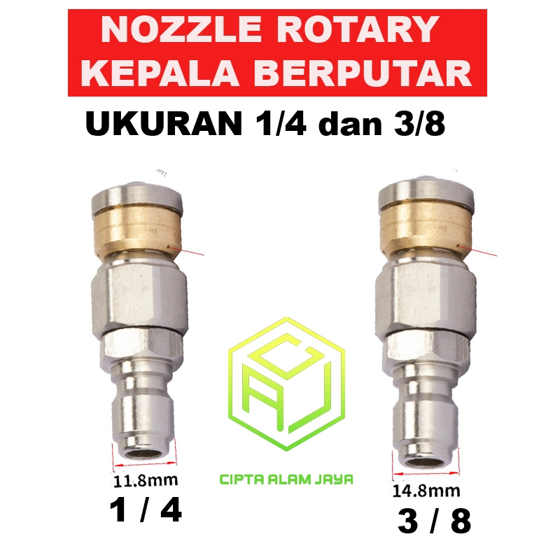 Jual Nozzle Rotary Head Jet Cleaner Jetter Pembersih pipa mampet 1/4 ...