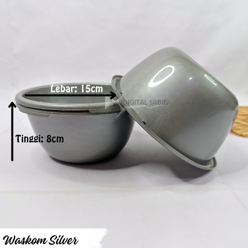 Jual Waskom Mini abu abu - baskom Silver - wadah plastik silver / Basi ...