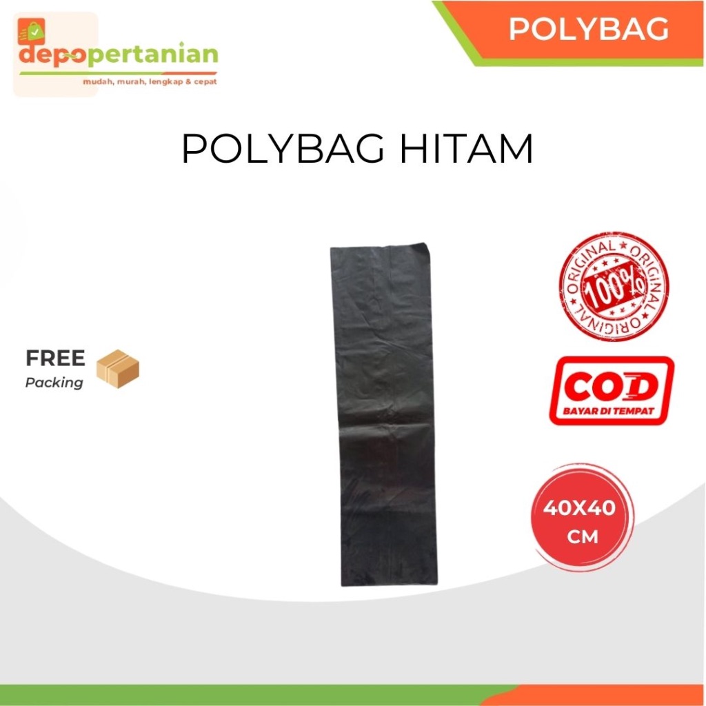 Jual Polybag Hitam Ukuran 40 x 40 Per Pcs Plastik Polibag Tanaman ...