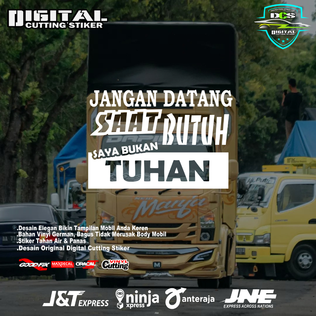 Jual Stiker kata kata kaca jangan datang saat butuh kaca mobil pickup ...