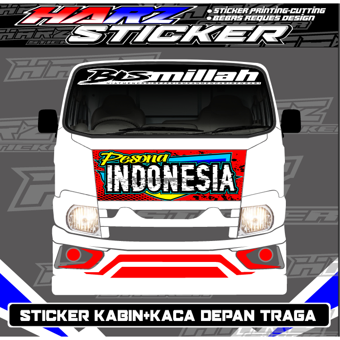 Jual Stiker Kabin Depan Mobil Traga-Stiker Kaca-Stiker Pesona Indonesia ...