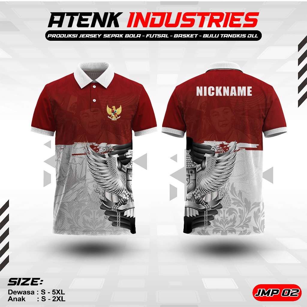 Jual Jersey Hut RI 17 Agustus Baju Indonesia Kaos Merah Putih Baju Kemerdekaan Republik ...