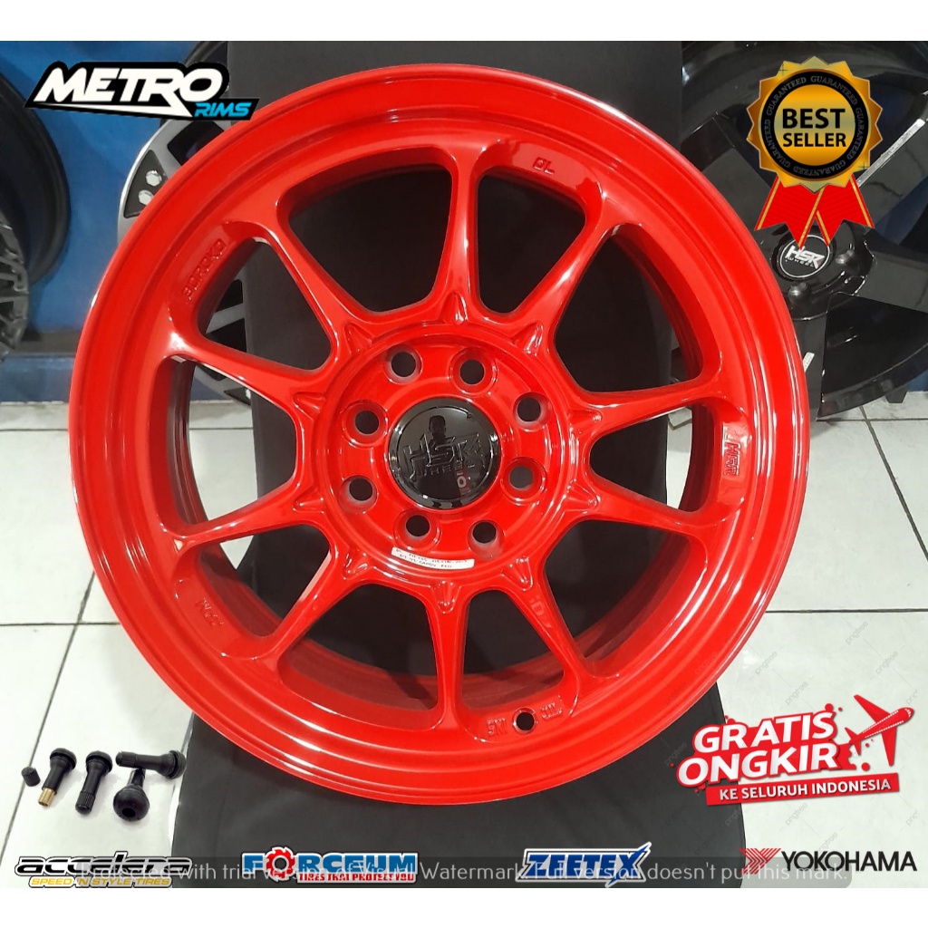 Jual VELG RACING HSR DL RING 15 PCD 4X100-4X114,3 PNP BUAT MOBIL SWIFT COROLLA BALENO VIOS CITY ...