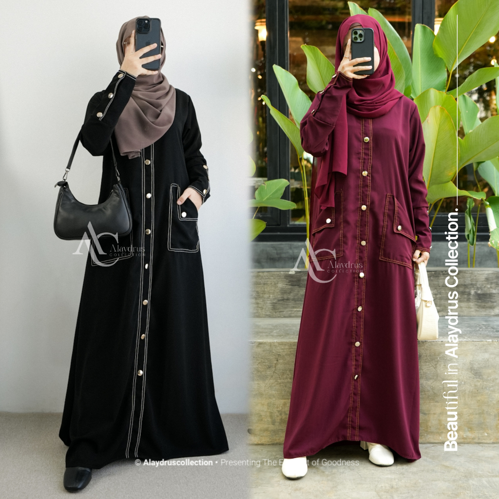 Jual Alaydrus Collection Syaqila Abaya Hitam Turkey Gamis Syari ...