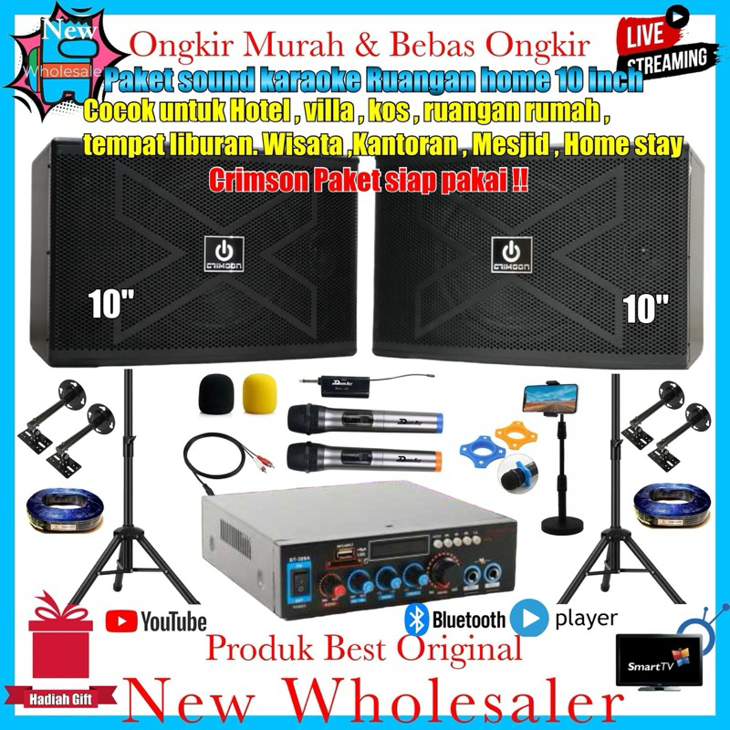 Jual Paket Sound system Musik Karaoke Crimson Series x10 inch original ...
