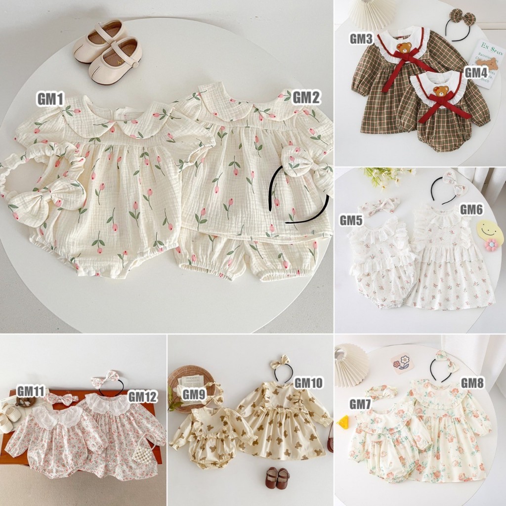 Jual (free bandana) 0-4 thn | DRESS JUMPER BAJU BAYI ANAK JUMPSUIT ...