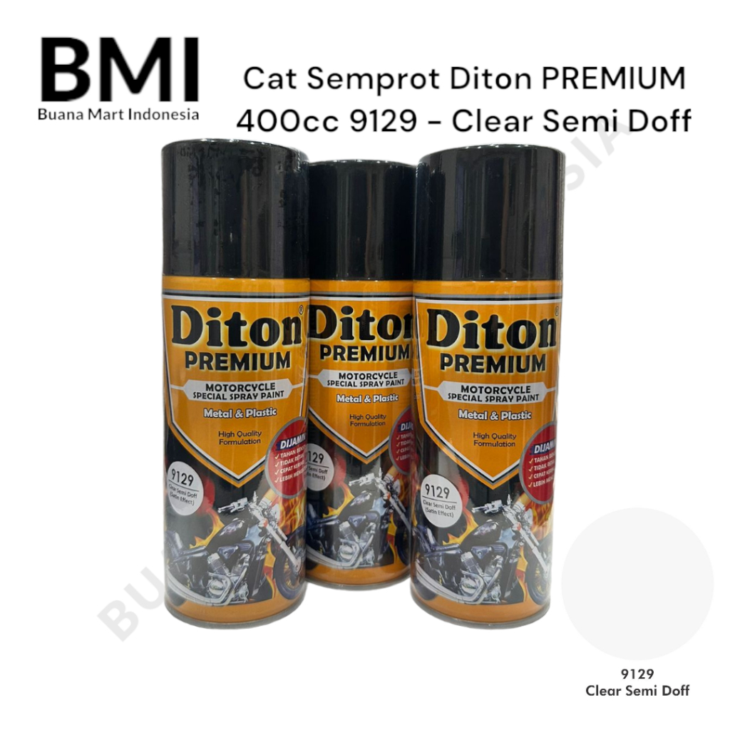 Jual Pilox DITON PREMIUM 400cc | 9129 Clear Semi Doff 400ml | Pilok Cat ...