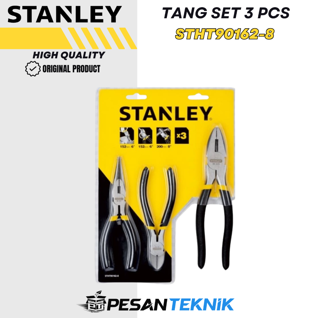 Jual Tang Set 3 pcs Basic Pliers Set STANLEY STHT90162-8 | Shopee Indonesia