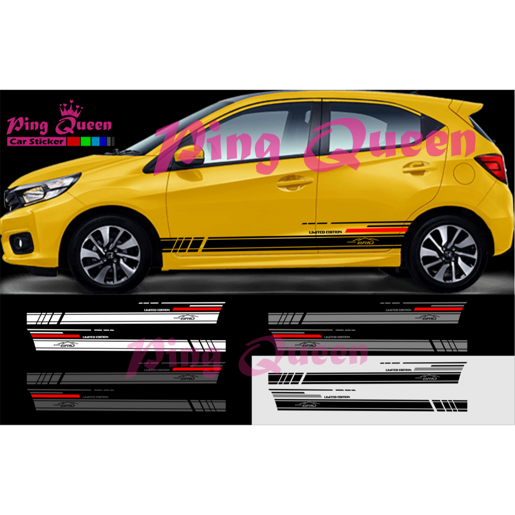 Jual STICKER HONDA BRIO CUTTING STICKER BODY SAMPING MOBIL BRIO ...
