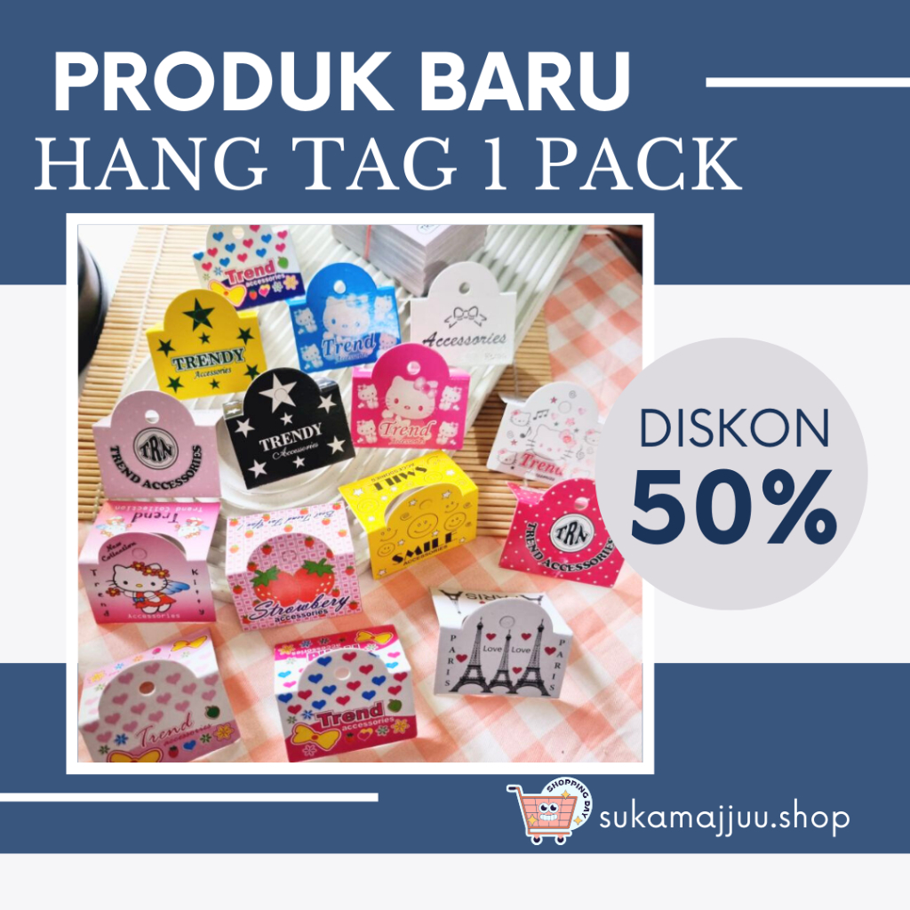 Jual Hangtag/label aksesoris 1 ikat isi 100 pcs|| HANG TAG 1 PACK ...
