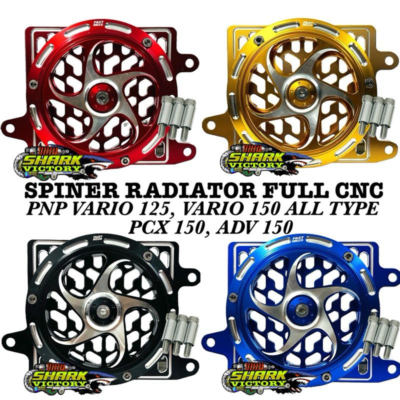 Jual Spinner radiator CYBER full CNC cover kipas fan PNP VARIO 125 ...