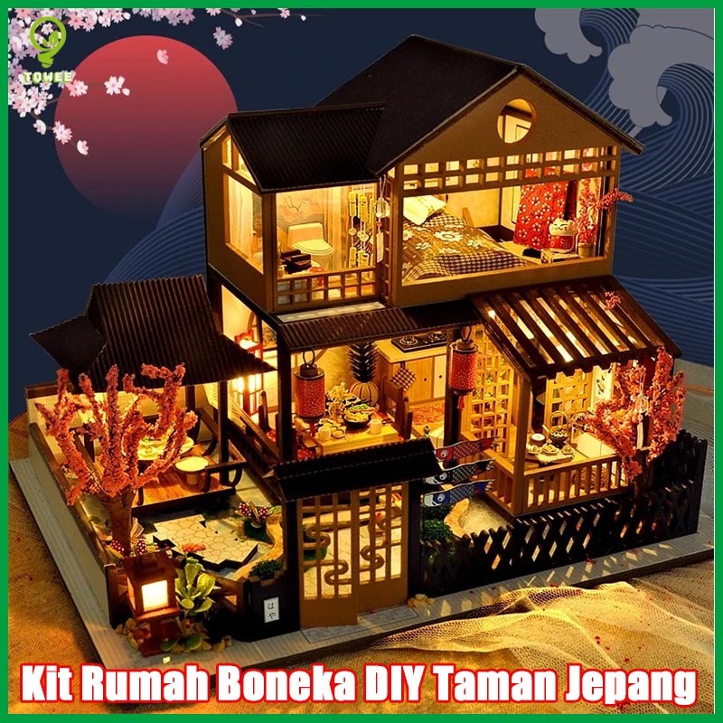 Jual Kit Rumah Boneka DIY Mainan Rumah Boneka Miniatur Kayu RV Taman ...