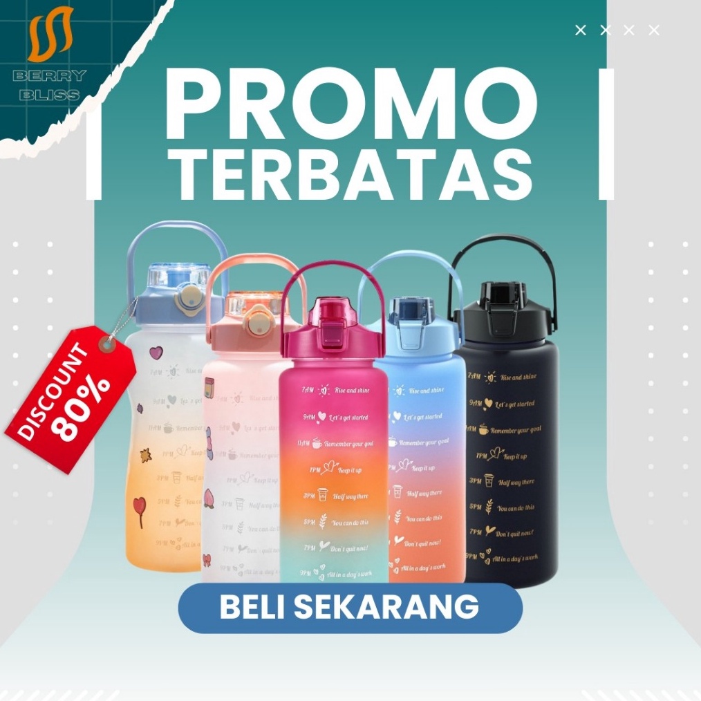 Jual KODE Y55G BERRY BLISS Botol Minum 2 Liter Botol Minum Viral Botol Pelangi Botol Minum 2ML ...