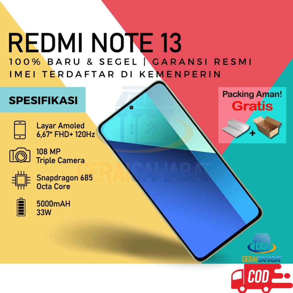 Jual Redmi Note 13 Garansi Resmi Xiaomi Indonesia 15 Bulan | Shopee ...