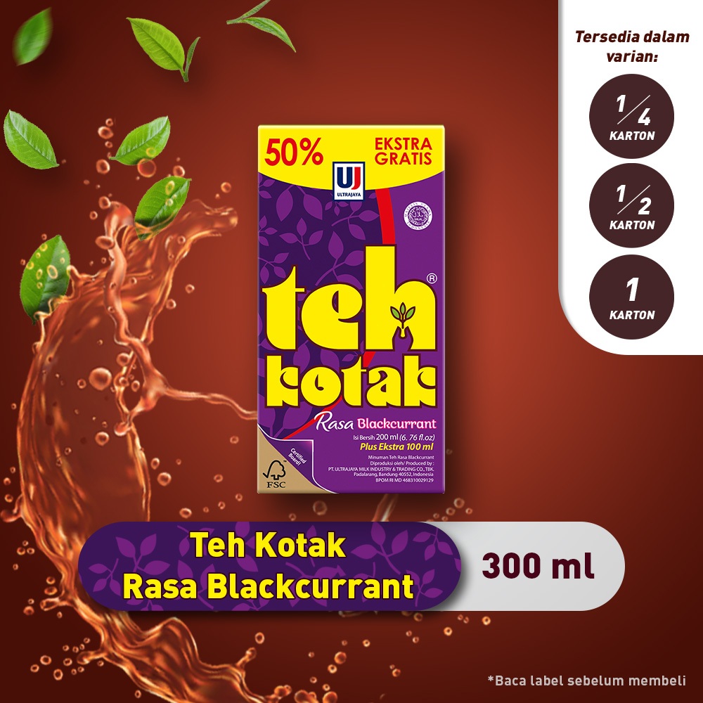 Jual Teh Kotak Rasa Blackcurrant 300 ml | Shopee Indonesia