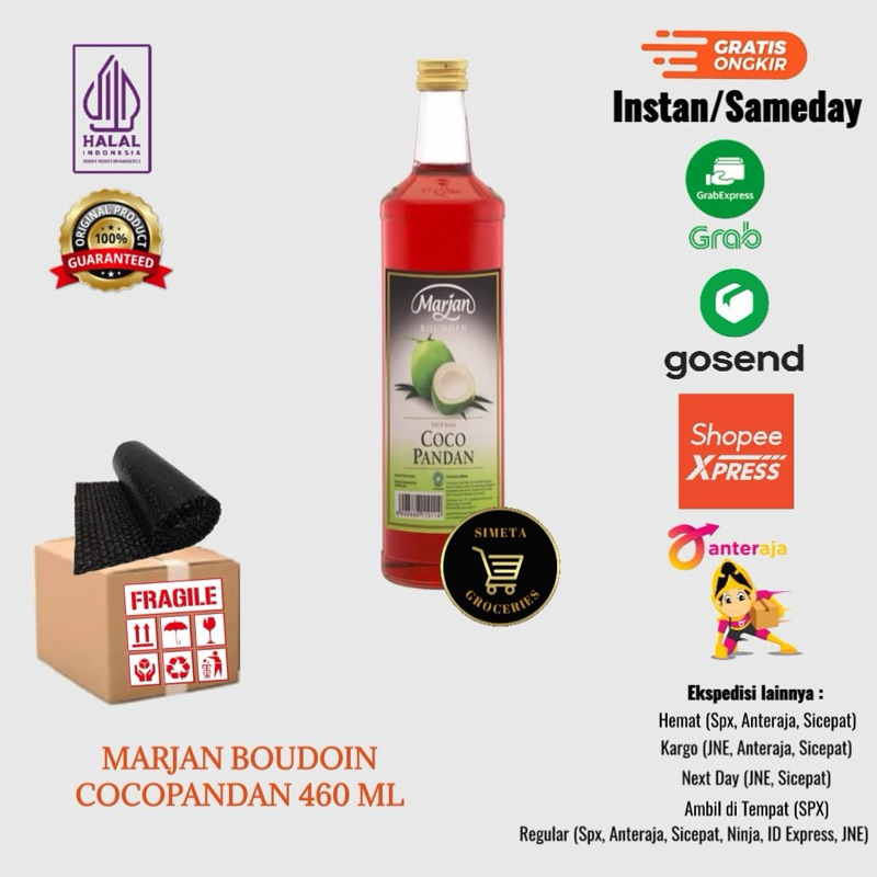 Jual Marjan Boudion Sirup Rasa Cocopandan 460Ml | Shopee Indonesia