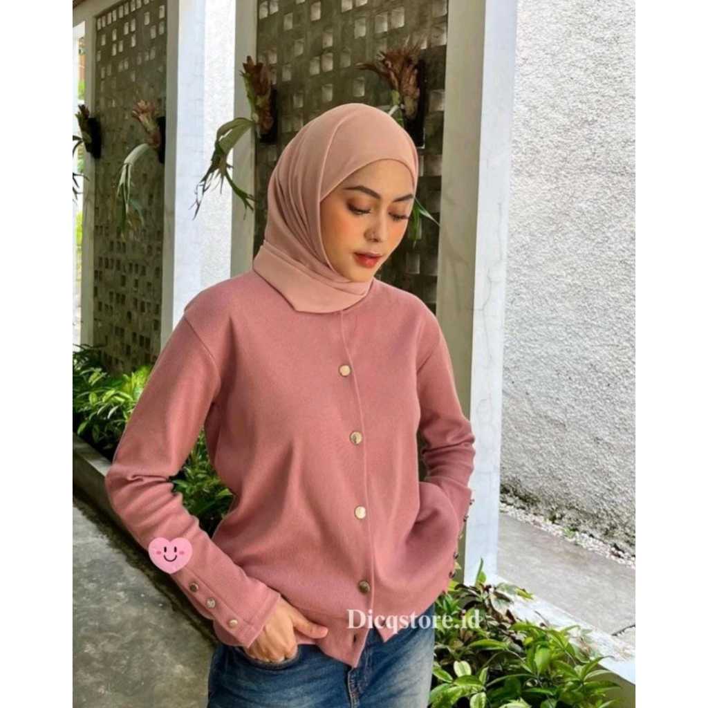 Jual Starla Cardigan Basic Kancing Gold Tebal Premium | Shopee Indonesia