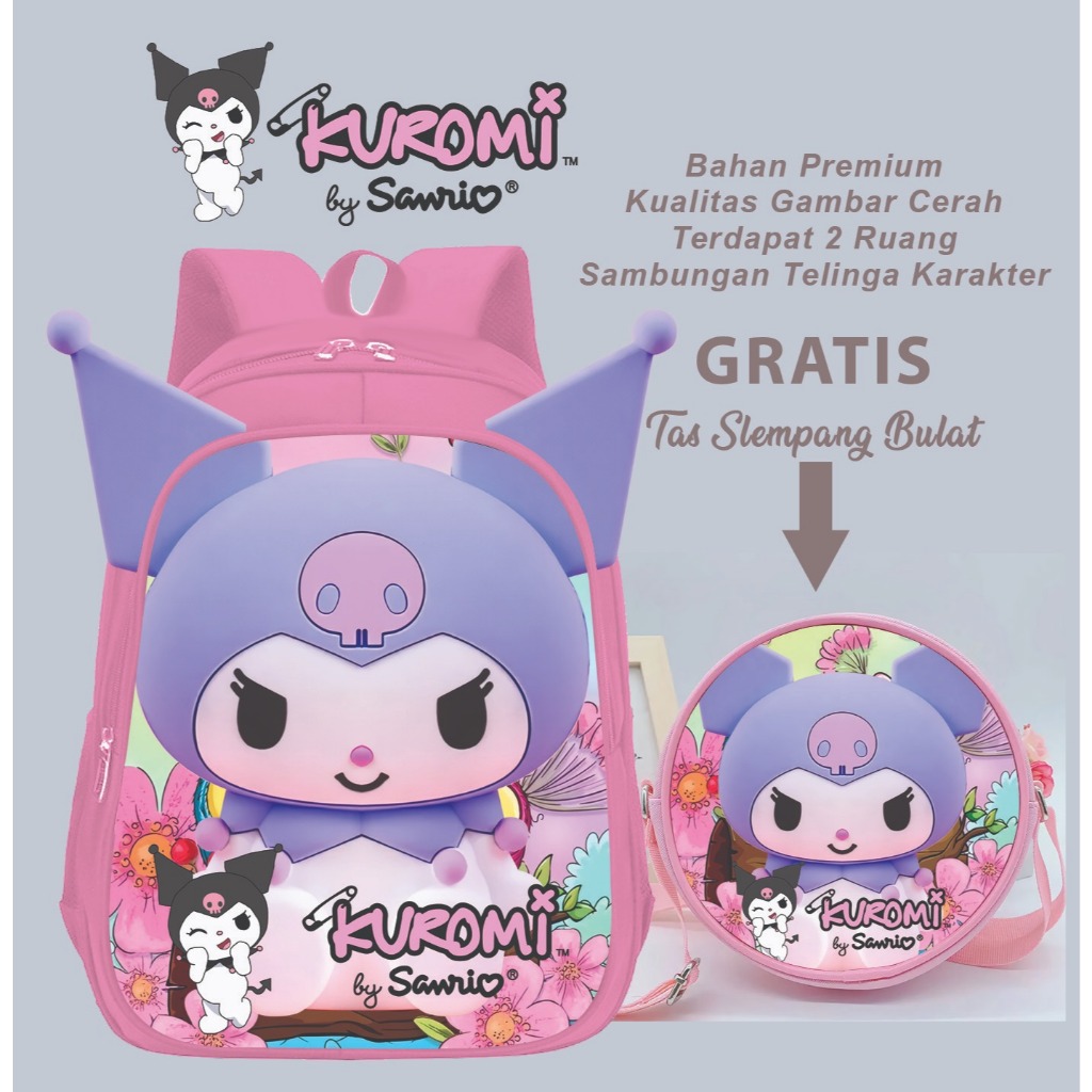 Jual TAS KUROMI MY MELODI RANSEL ANAK SEKOLAH TK/PAUD/SD TERBARU BISA BAYAR DI TEMPAT COD ...
