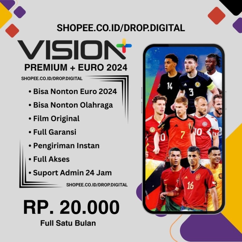 Jual VISION+ PLUS PREMIUM + SPORT + EURO 2024 BERGARANSI CEPAT | Shopee ...