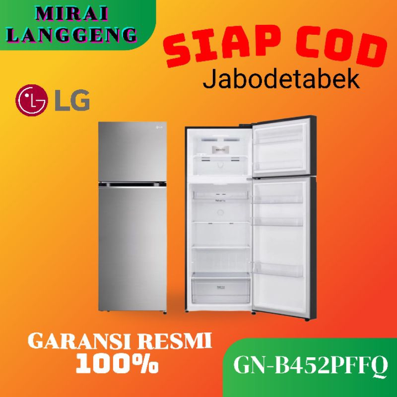 Jual Kulkas 2 Pintu LG GN-B452PFFQ Smart Inverter Lemari ES LG 460 Liter Garansi RESMI | Shopee ...