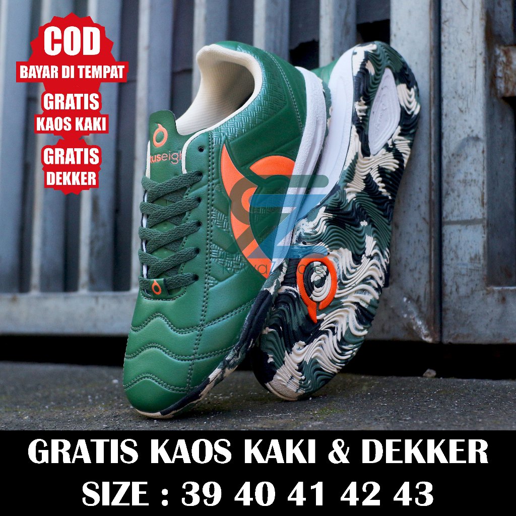 Jual 334251 COD SEPATU FUTSAL ORTUSEIGHT JOGOSALA RAMPAGE V2 HIJAU ARMY ...