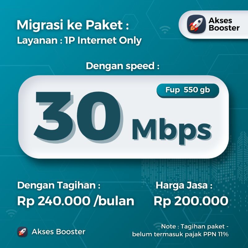 Jual Migrasi Paket Indihome | Speed 10 - 100 Mbps | 1P Internet Only | 2P Internet + T'v ...