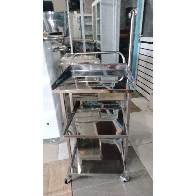 Jual Trolley EKG/USG Medis Stainless Steel | Shopee Indonesia