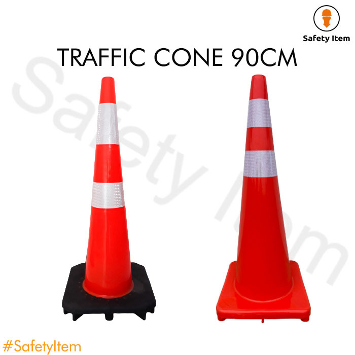 Jual Traffic Cone 90cm / Safety Traffic Cone Rubber 90 cm / Kerucut ...